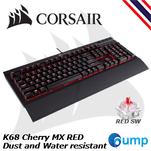 ขาย Corsair K68 Red LED Cherry MX [Red Switch] Mechanical Gaming Keyboard [TH] ราคา 2,890.00 บาท