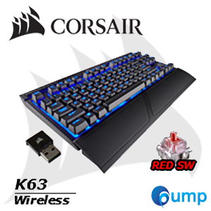 ขาย Corsair K63 Wireless TKL Mechanical Gaming Keyboard Cherry MX Red (TH) ราคา 3,990.00 บาท