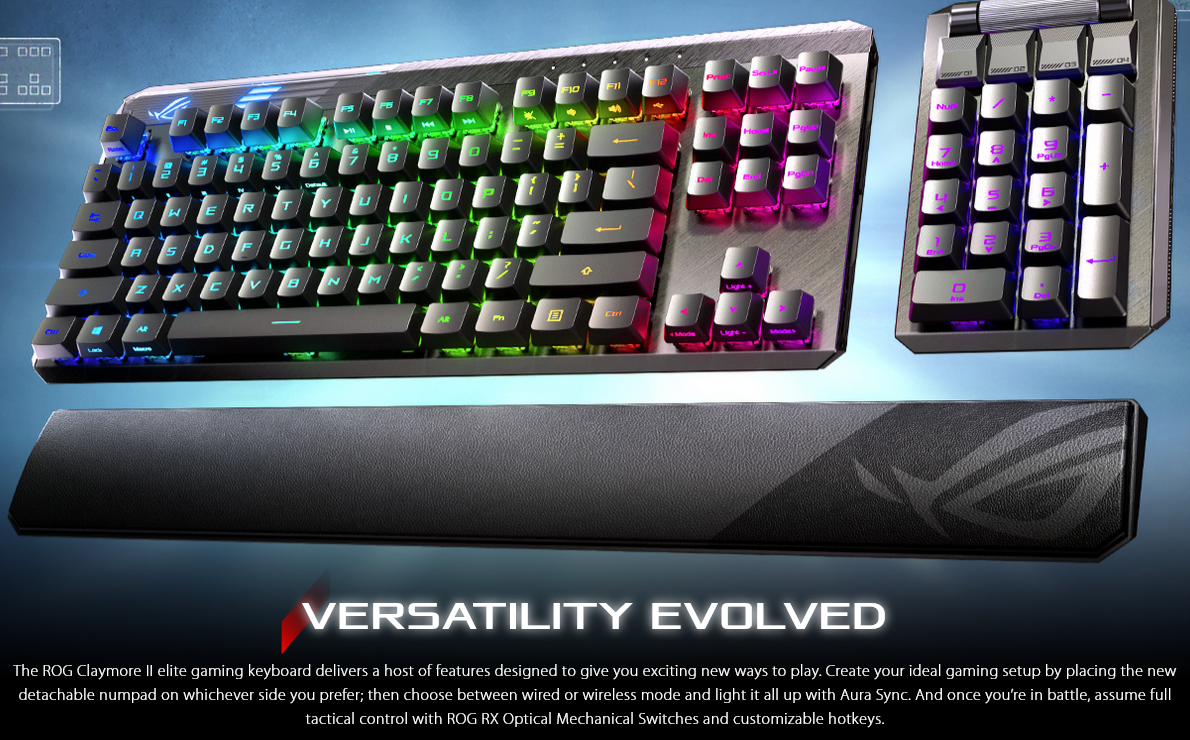 ขาย ASUS ROG CLAYMORE II Mechanical Gaming Keyboard / RED SWITCH / TH ...