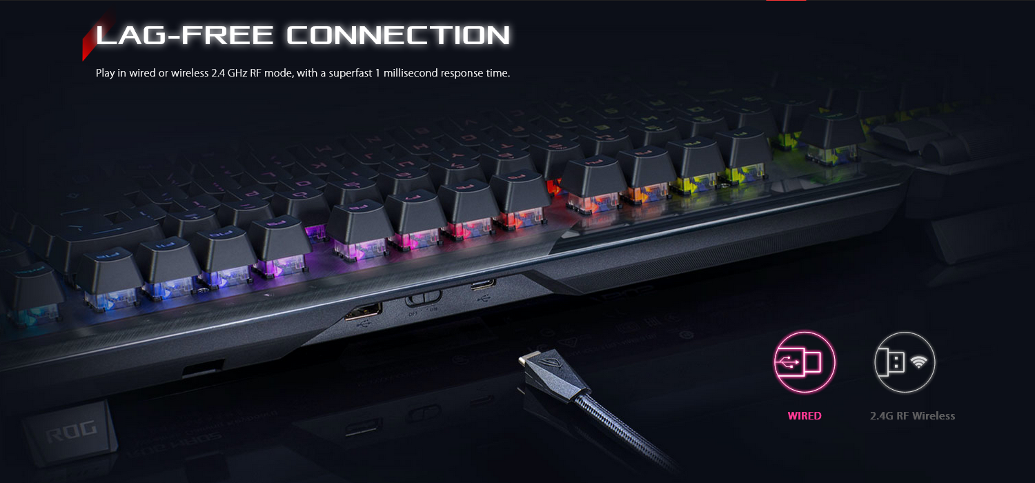 ขาย ASUS ROG CLAYMORE II Mechanical Gaming Keyboard / RED SWITCH / TH ...