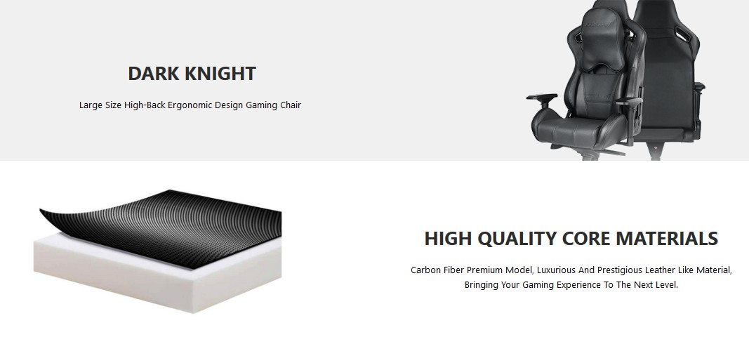 ขาย Anda Seat DARK KNIGHT Premium Gaming Chair - Black ราคา 14,900.00 บาท