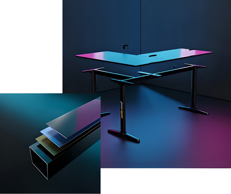 ขาย Anda Seat Wind Seeker L-shaped Gaming Desk - Black - 160x120cm ราคา ...