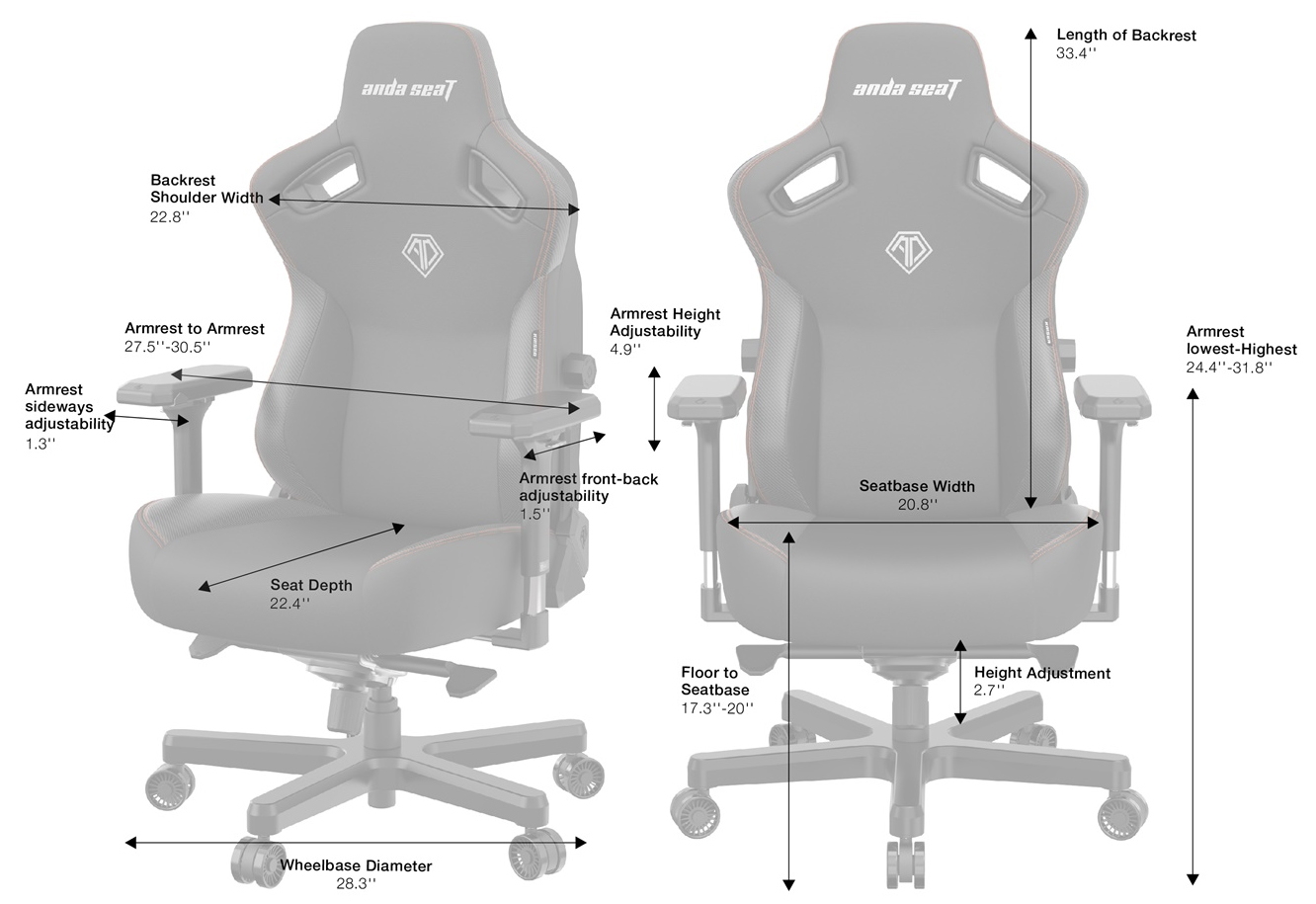 ขาย Anda Seat Kaiser 3 Series Linen Fabric Gaming Chair - Size XL (Ash ...