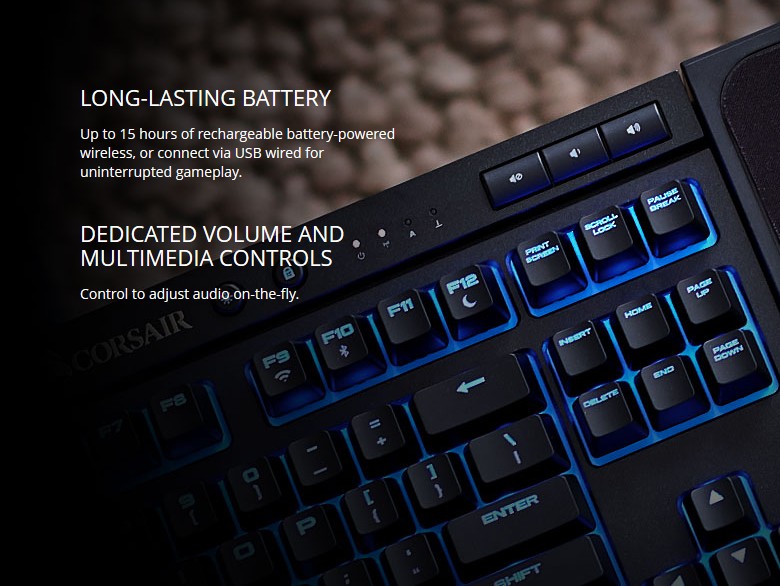 ขาย SET - Corsair K63 Wireless Mechanical Gaming Keyboard and Gaming Lapboard Combo Blue LED ...