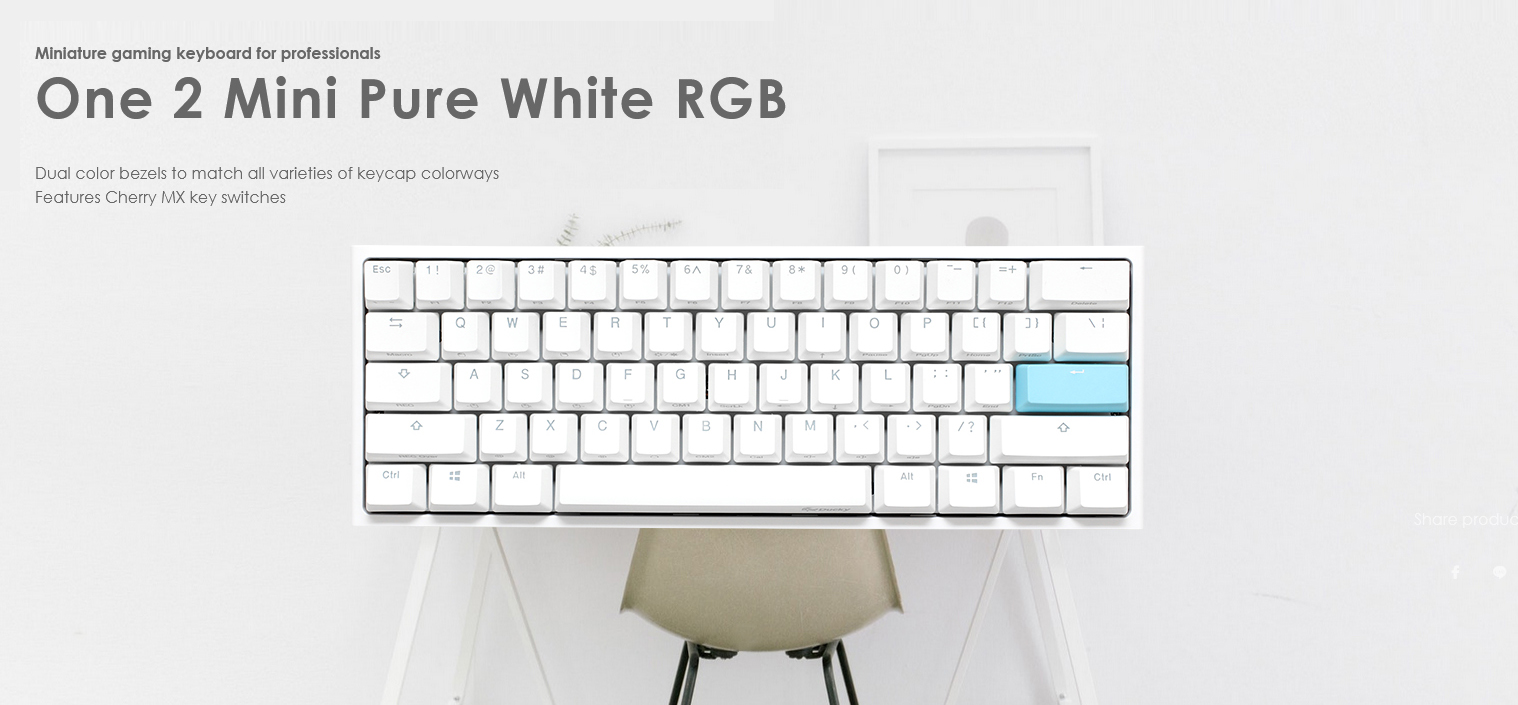ขาย Ducky One 2 Mini RGB Pure White Mechanical Keyboard - Blue Sw ราคา ...