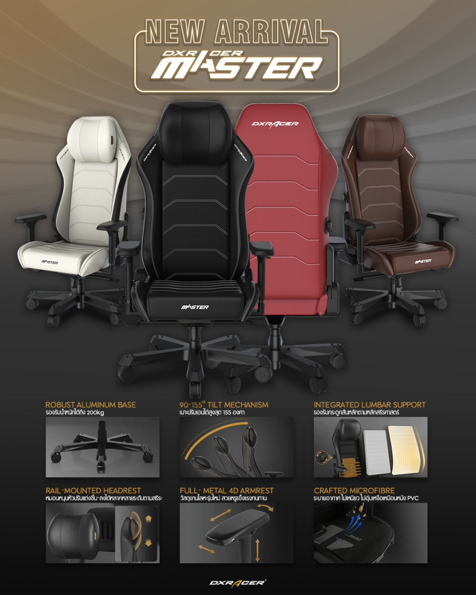ขาย DXRacer Master V.2 Series Gaming Chair - WHITE/BLACK I239S/WN ราคา ...