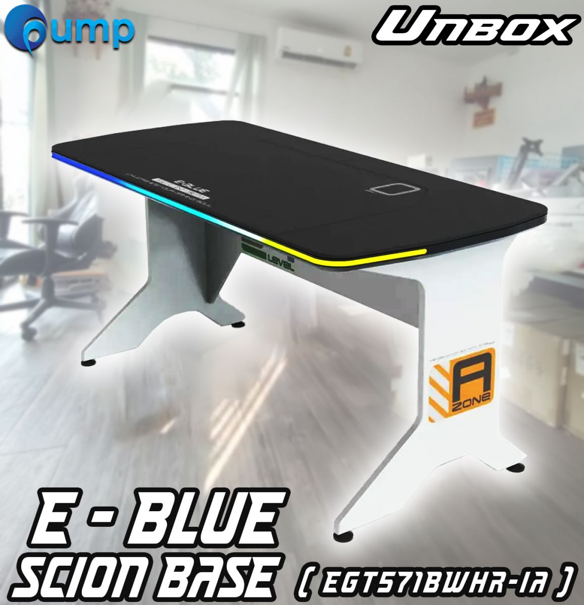 [แกะกล่อง-Unbox] E-BLUE EGT571 SCION BASE Gaming Desk - (EGT571BWHR-IA ...