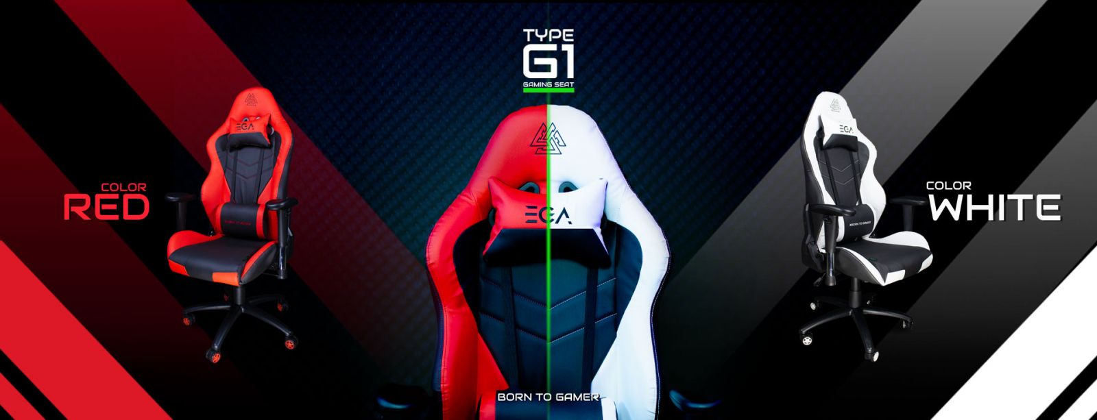 ขาย EGA Type G1 Gaming Chair - Black/Red ราคา 3,990.00 บาท