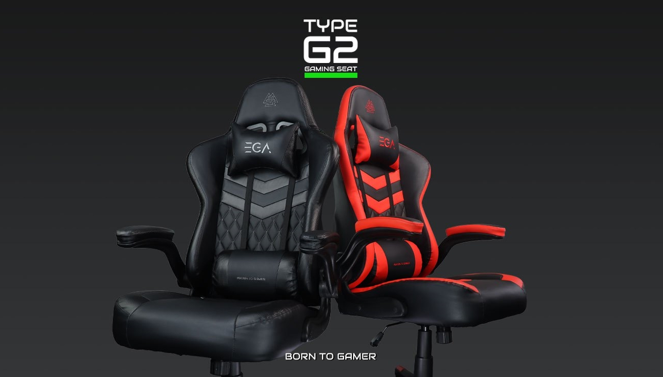 ขาย EGA Type G2 Gaming Chair - Black/Red ราคา 3,590.00 บาท
