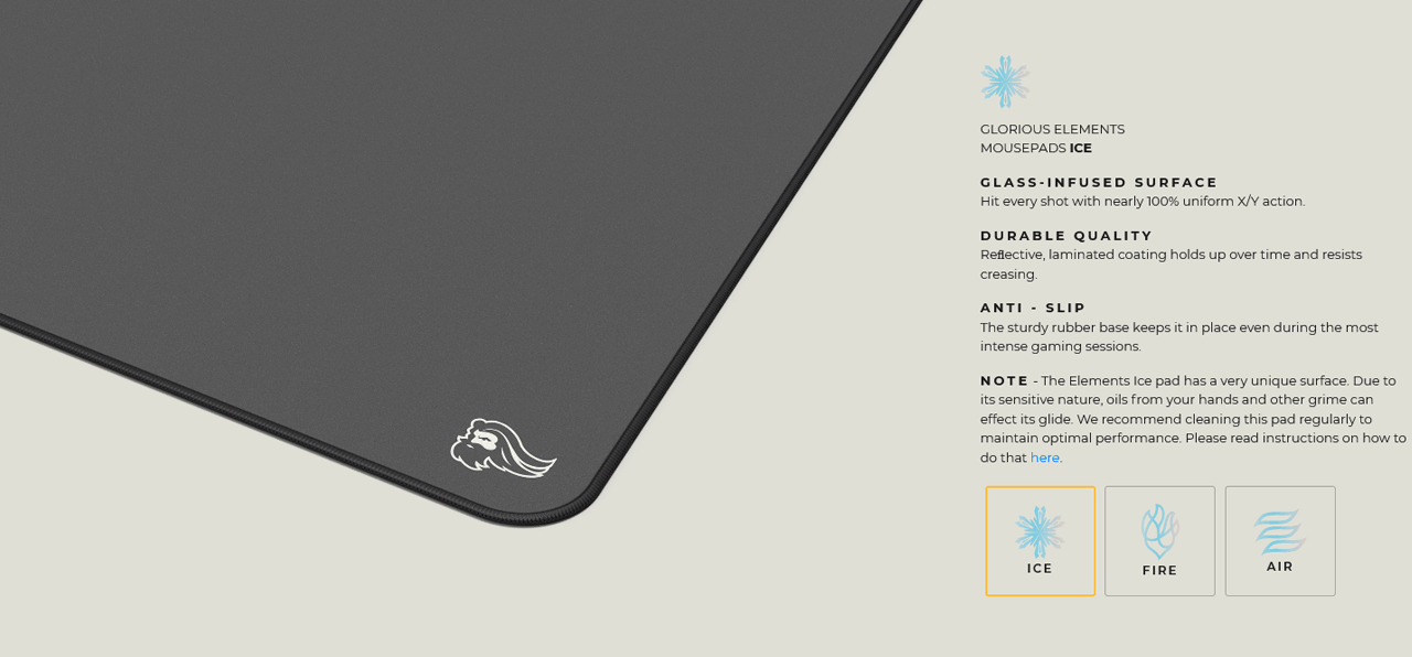 ขาย Glorious ELEMENTS Mousepad - FIRE ราคา 1,990.00 บาท