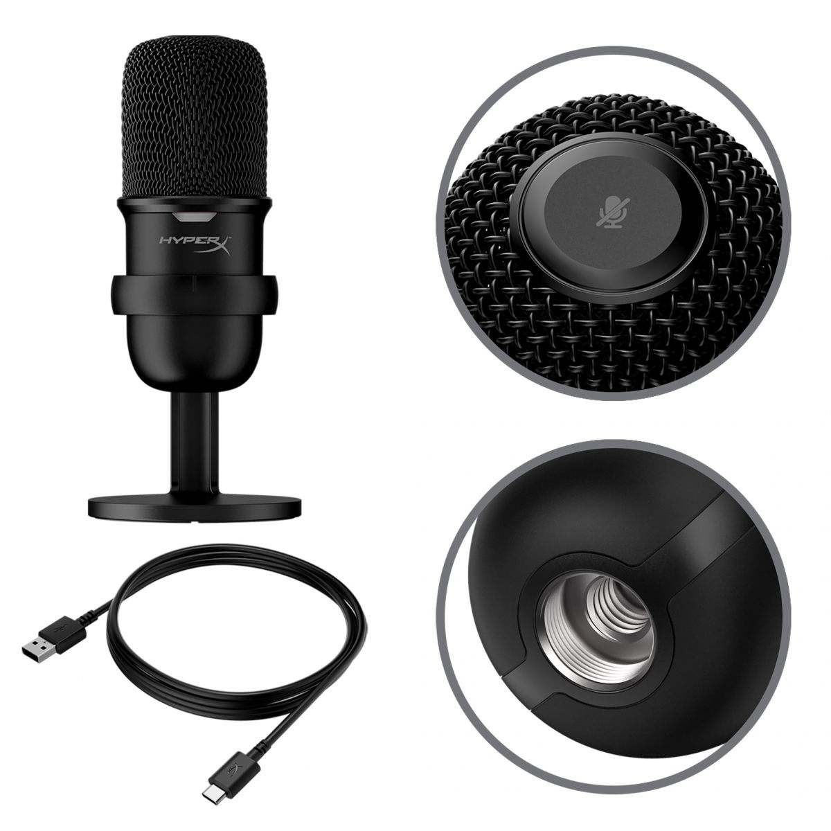 ขาย HyperX Solocast USB Condenser Gaming Microphone - Black - 4P5P8AA ...