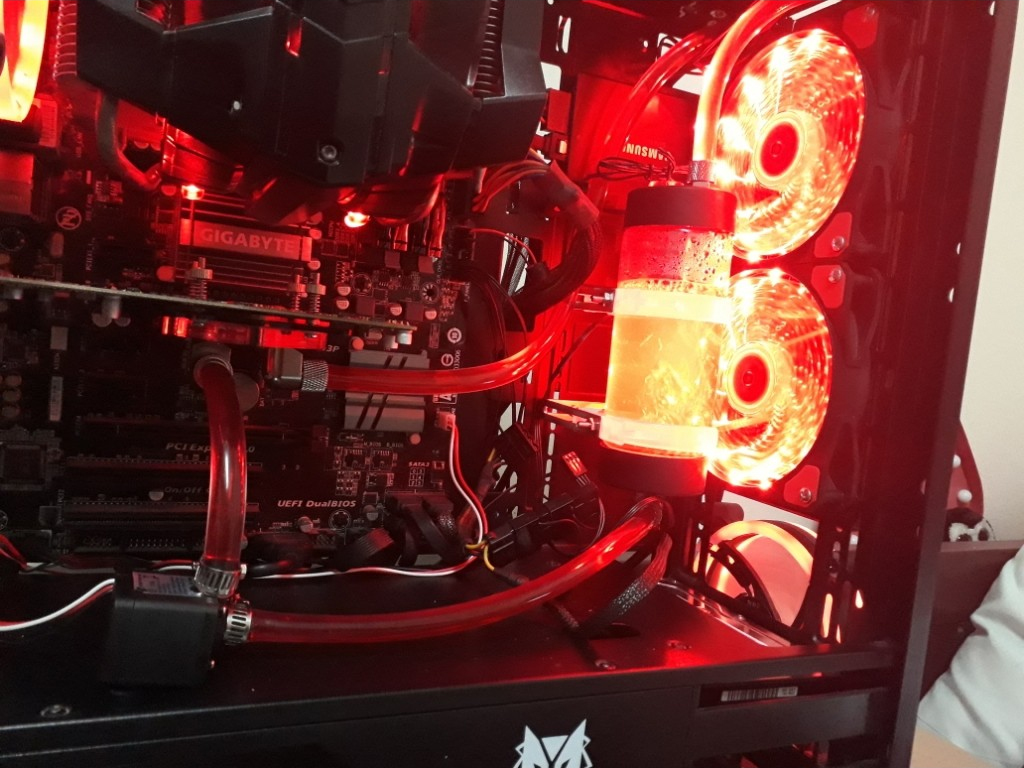 ขาย CPU & GPU Computer Water Cooling Kit Heat Sink 240 mm. LV2 Red ...