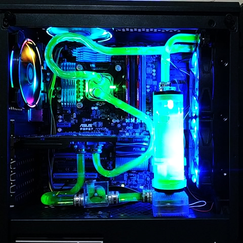 ขาย CPU Computer Water Cooling Kit Heat Sink 240 mm. ชนิดท่อแข็ง/น้ำ ...