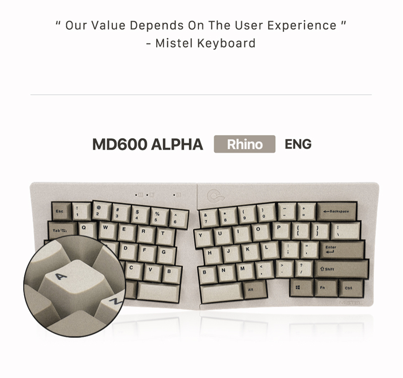 ขาย Mistel MD600 Alpha BT 5.0 Mechnical Keyboard - Rhino - ENG ...