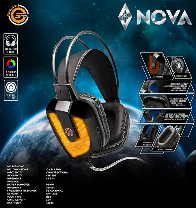 ขาย Neolution E-Sport NOVA Gaming Headset ราคา 990.00 บาท
