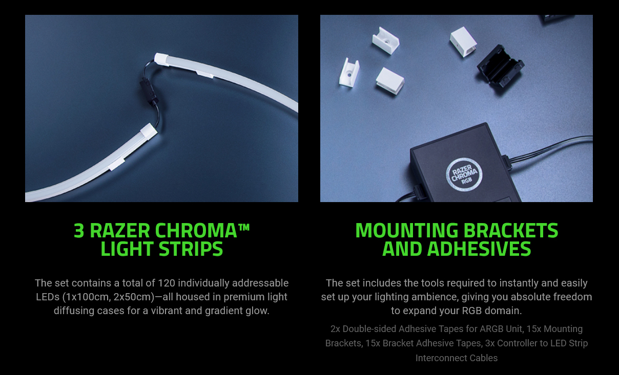 ขาย Razer Chroma Light Strip Set ราคา 4,690.00 บาท