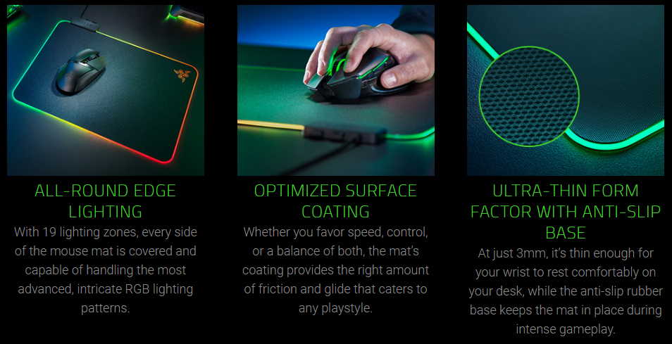 ขาย Razer FIREFLY V2 Gaming Mouse Mat ราคา 1,790.00 บาท