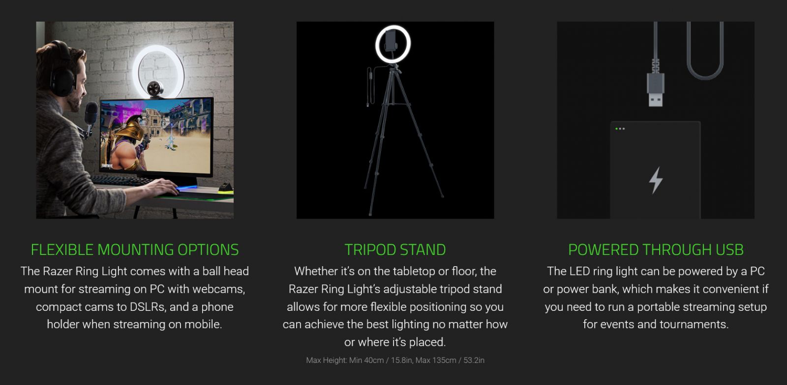 ขาย Razer Ring Light 12” USB LED for PC and Mobile Streaming ราคา 2,890 ...