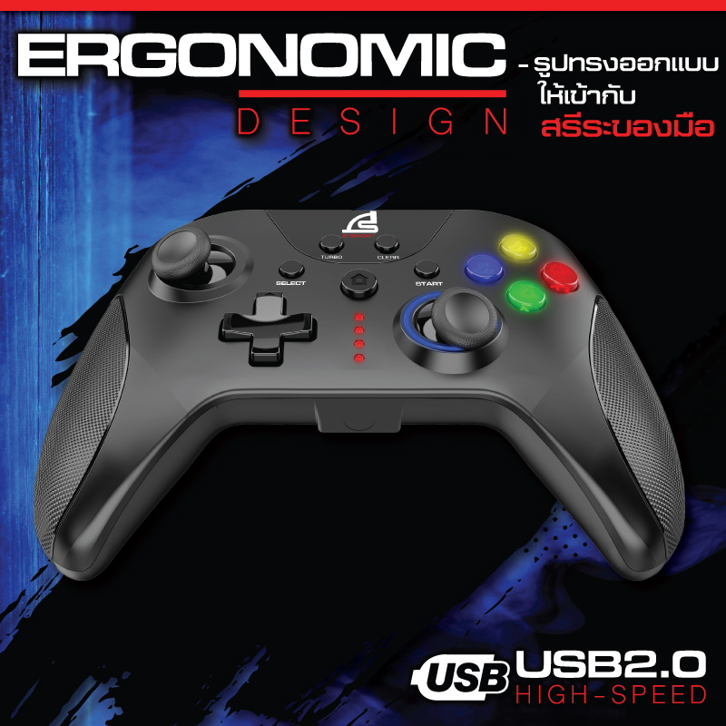 ขาย Signo E-Sport GP-660 Exceler Gaming Controller ราคา 590.00 บาท