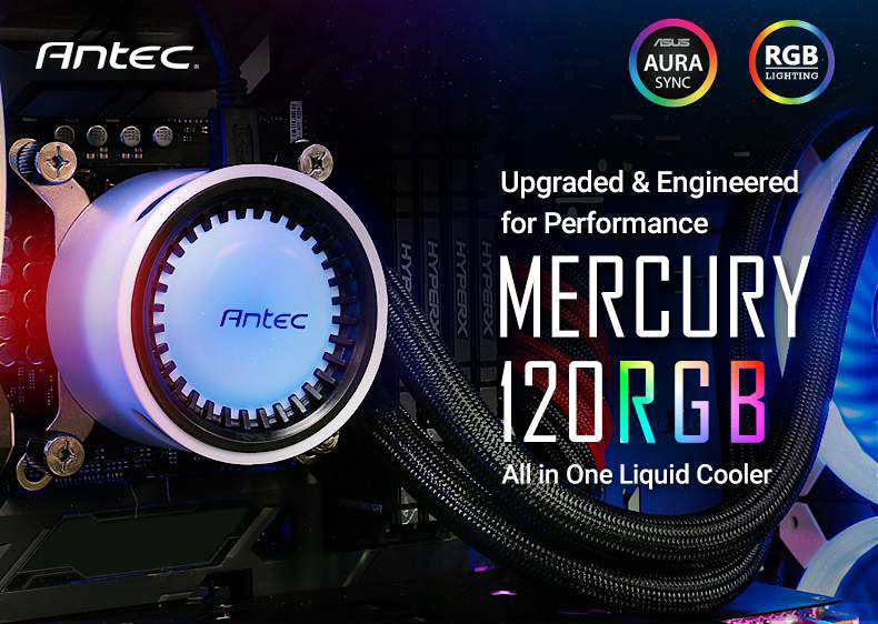 ขาย Antec Mercury 120 RGB Liquid CPU Cooler ราคา 2,990.00 บาท