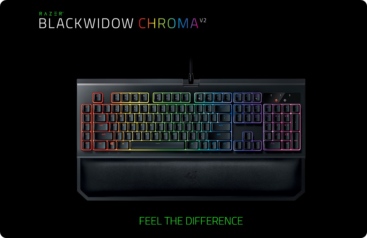 ขาย Razer Blackwidow Chroma V2 Gaming Keyboard (Green Switch) - Key TH ...